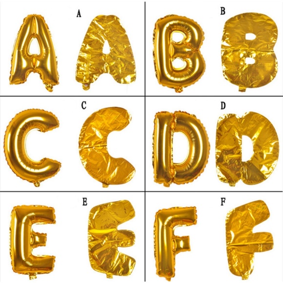 Independent | Party Supplies | Gold Foil Alphabet Letters Party Decor 3 ...